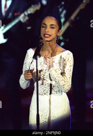 British-Nigerian singer Sade Adu performs on stage during her concert ...