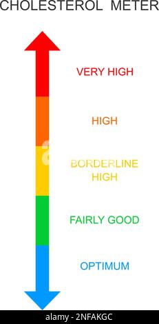 Cholesterol Meter. Level scale of hyperlipidemia. Check of blood ...