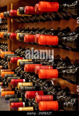 Bottles of wines line the wine cellar at Antoine's Restaurant in New ...