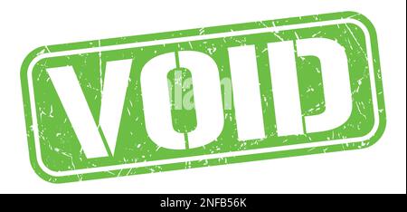 VOID, text written on green rectangle stamp sign Stock Photo - Alamy