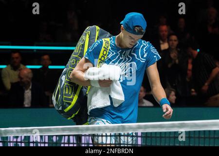 ROTTERDAM, THE NETHERLANDS - FEBRUARY 16 : Holger Hune of Danmark in ...