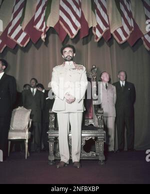 Ethiopian leader Haile Selassie is shown during a reception at New York ...
