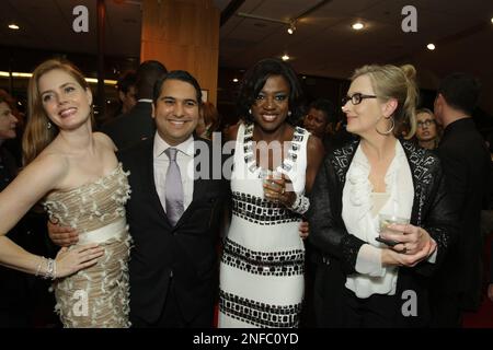 Amy Adams, Producer Mark Roybal, Viola Davis and Mery Streep at Miramax ...