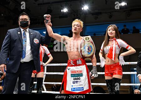 Tokyo, Japan. 16th Feb, 2023. Kazuki Nakajima won the vacant WBO Asia Pacific Super Bantamweight ...