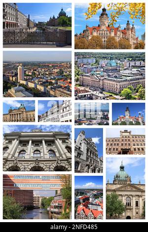 Germany landmarks - travel photo collage with Berlin, Munich, Hamburg ...