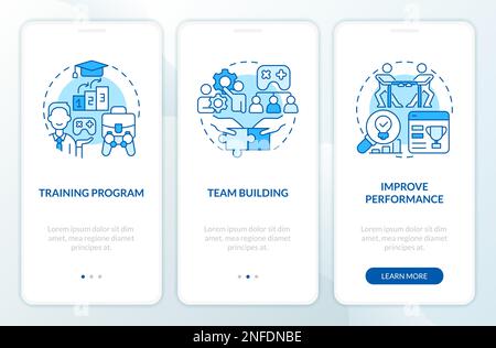 Gamification in workplace onboarding mobile app screen Stock Vector ...