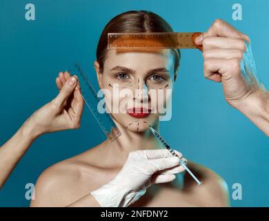 Making beauty, modifying face to make non-surgical or surgical ...