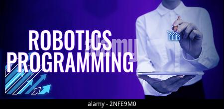 Conceptual display Robotics Programming. Business concept software that used to perform ...