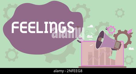 Writing displaying text Feelings. Conceptual photo causing happy ...