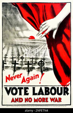 1930s British Labour Party poster - Secure Industrial Prosperity Stock ...
