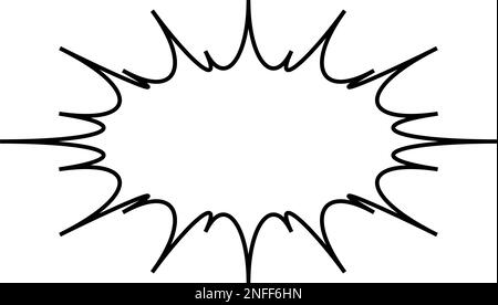 Emphasis balloon cartoon text, blank border box, bubble cloud comic ...