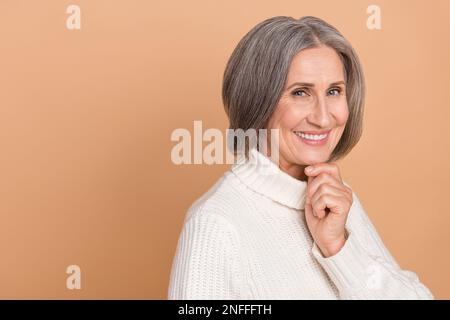 Portrait of attractive minded creative girl influencer using gadget ...