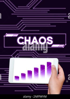Conceptual display Chaos. Word for Complete disorder and great ...