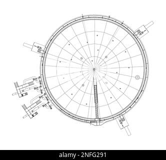 Large oil tank with floating roof Stock Photo - Alamy