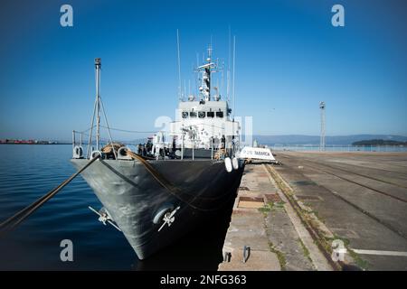 The patrol vessel 'Tabarca' (P-28) in the port of Vilagarcía de Arousa ...