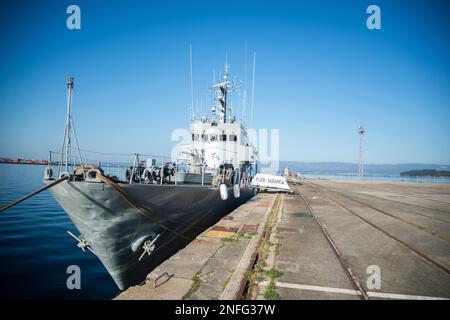 The patrol vessel 'Tabarca' (P-28) in the port of Vilagarcía de Arousa ...