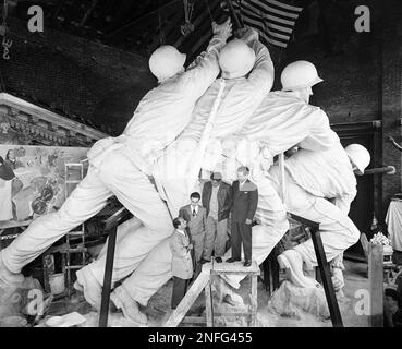Sculptor Felix Weihs De Weldon, a Vienna born American citizen and war ...