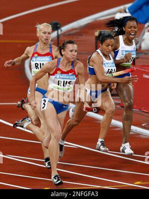 France's Lina Jacques-Sebastien, right, and Carima Louami, 2nd right ...
