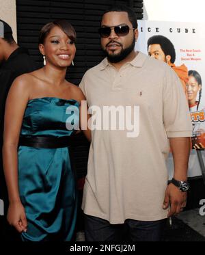 Keke Palmer, left, and Ice Cube pose together at the premiere of the ...