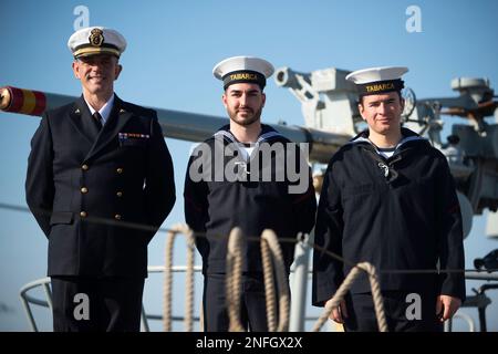 The patrol vessel 'Tabarca' (P-28) in the port of Vilagarcía de Arousa ...