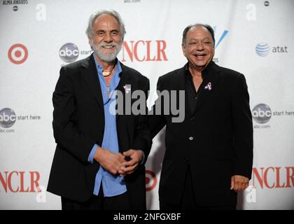 Cheech Marin, left, and Tommy Chong speak onstage at the Guys Choice ...