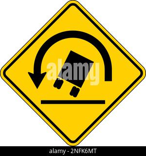 Traffic Sign, Truck Rollover Warning Sign Stock Vector Image & Art - Alamy
