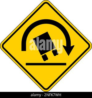 Traffic Sign, Truck Rollover Warning Sign Stock Vector Image & Art - Alamy