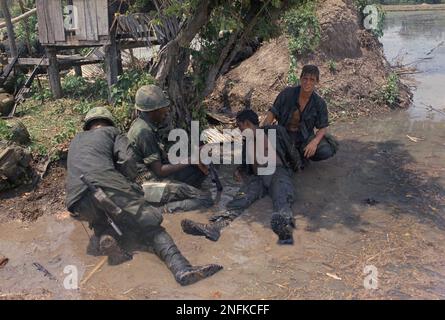 Men of the U.S. 199th Infantry Brigade leave fire-base Myron in ...
