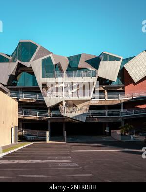 A facade of one of the buildings of the Eric Owen Moss Architects Los ...