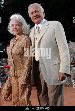 Lois Aldrin and Buzz Aldrin arrive for the world premiere of WALL-E at ...