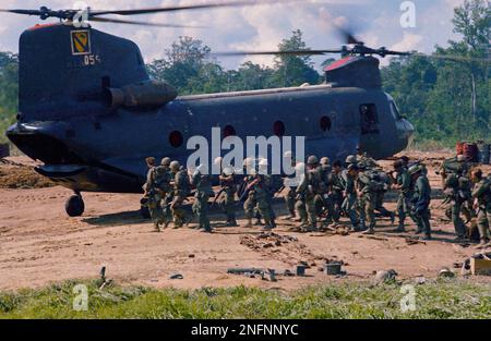 Members of Delta company, 5th Battalion, 12th Infantry of the 199th ...