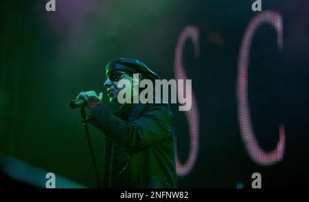 Klaus Meine, lead singer of Scorpions performs live on stage at the ...
