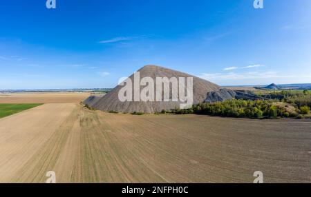 Spoil heap Mansfeld Land Mining Landscape Stock Photo - Alamy