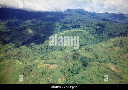The mountains of the South Cotabato province of Mindanao Island in the ...