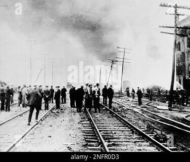 Aftermath of Black Tom Explosion on Black Tom Island, July 30, 1916 ...