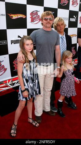 Actor Ricky Schroder and his family arrive at the premiere of "Speed ...