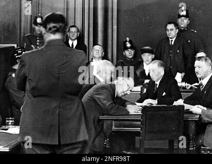 Hermann Goering during the Reichstag fire trial in Berlin, 1933 Stock ...