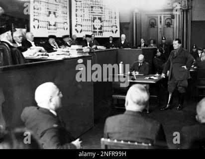 Hermann Goering during the Reichstag fire trial in Berlin, 1933 Stock ...