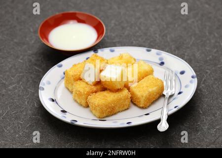 crispy fried milk with condensed milk, Chinese dessert Stock Photo - Alamy