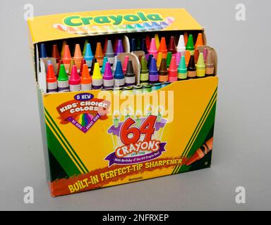 Shown is a Crayola 64 Box of Crayons in Philadelphia, Tuesday, April 8 ...
