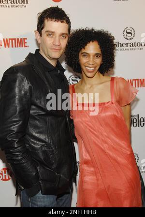 Actor James Frain and wife Marta Cunningham attend the world premiere ...