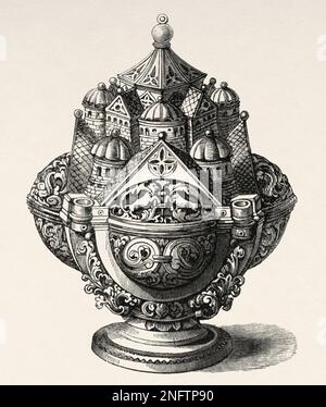 11th century censer reminiscent of the shape of the temple of Jerusalen ...