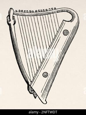 Fifteen string harp, 12th century. The Arts of the Middle Ages and at ...