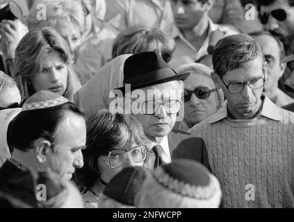 Former Isreali Prime Minister Menachem Begin at the grave site of Begin ...