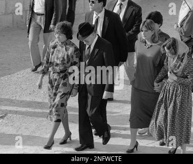 Former Isreali Prime Minister Menachem Begin at the grave site of Begin ...