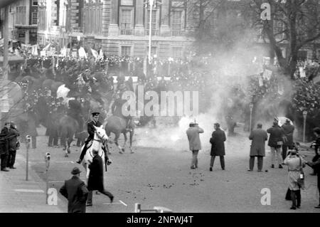Riots at US Embassy, Grosvenor Square, over the on-going Vietnam ...