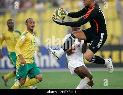 Moeneeb Josephs, goalkeeper of South Africa's national soccer team and ...