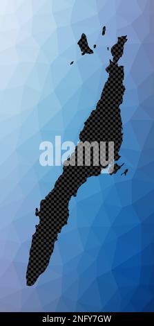 Low poly map of Cebu. Geometric illustration of the island. Cebu ...