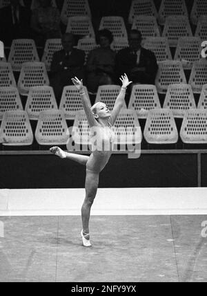 Cathy Rigby, 15, of Los Alamitos, Calif., the youngest member of the ...