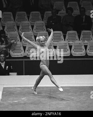 Cathy Rigby, 15, of Los Alamitos, Calif., the youngest member of the ...